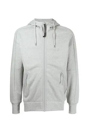 C.P. COMPANY Goggles-detail Zip-up Hoodie - Grey