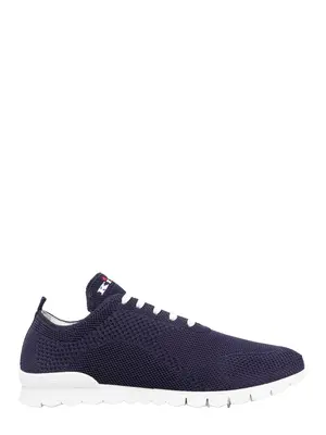 Kiton Logo-embroidered Knit Sneakers - Blue
