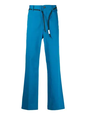 Marni Belted Straight-leg Trousers - Blue