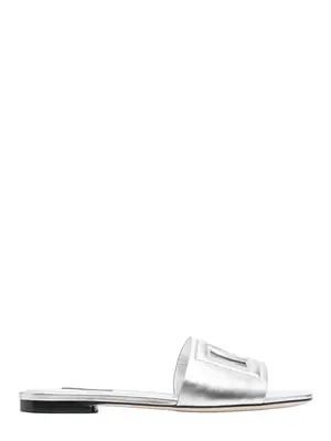 Dolce & Gabbana 3d Logo Sandals - Silver
