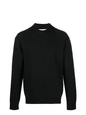 JIL SANDER Crew-neck Pullover Sweatshirt - Black