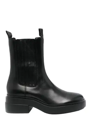 VIC MATIE Chunky 55mm Leather Boots - Black