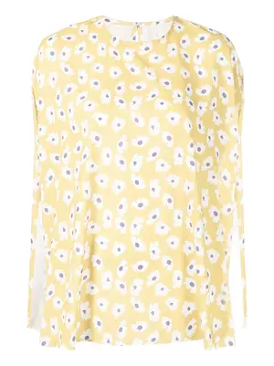 BAMBAH Daisy-print Tunic Top - Yellow