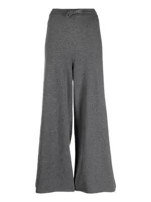 JIL SANDER Drawstring-waist Cashmere Trousers - Grey