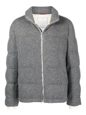 Brunello Cucinelli Zip-up Padded Jacket - Grey