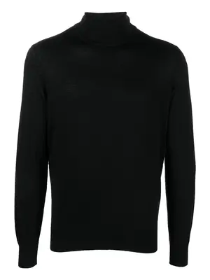 Zegna Roll Neck Jumper - Black