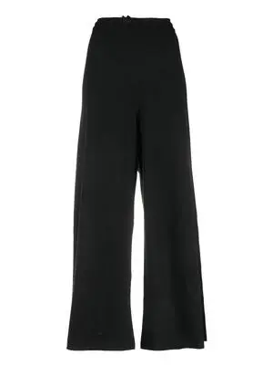 JIL SANDER Wide-leg Knitted Trousers - Black