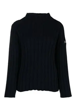 PATOU Patou Logo-Patch Ribbed-Knit Jumper