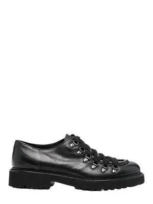 DOUCAL'S Low-top Leather Sneakers - Black