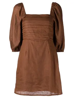 Faithfull The Brand Venezia Mini Dress - Brown