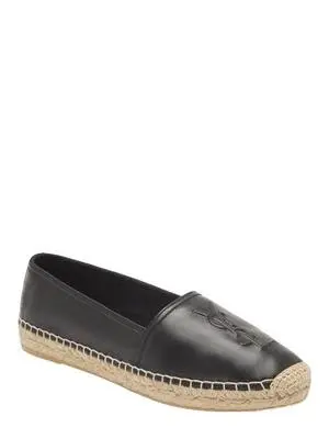 Saint Laurent Logo Espadrille Flat - 1000 Nero
