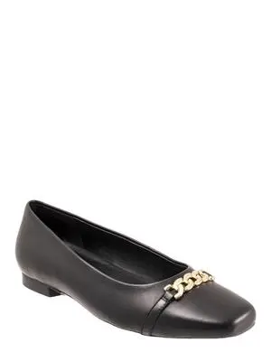 Trotters Trotters Harmony Flat Black Leather