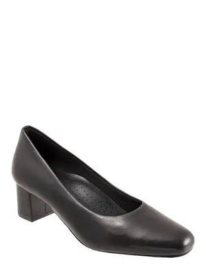 Trotters Daria Block Heel Pumps Black