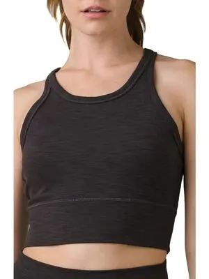 Prana Becksa Rib Sports Bra - Black Heather