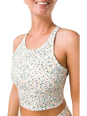 Prana Becksa Rib Sports Bra Dream Dust Alotta Dots