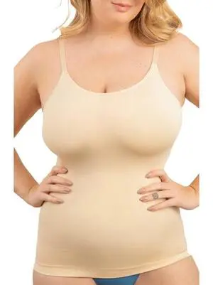 SHAPERMINT ESSENTIALS Scoop Neck Camisole Beige