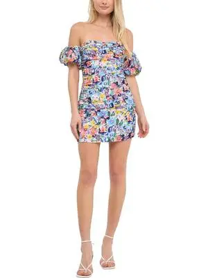 Endless Rose Off-the-shoulder Floral Mini Dress - Multi