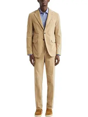 Massimo Alba Cotton Corduroy Suit Desert