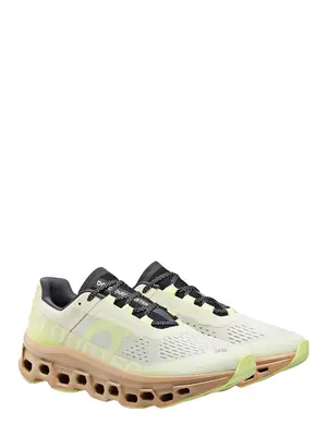On On Cloudmonster Lace-Up Sneakers Cream/ Dune