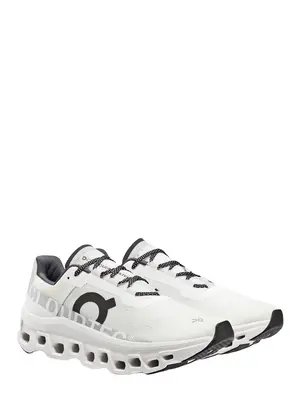 On On Cloudmonster Lace-Up Sneakers Undyed White/white