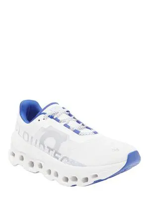 On On Cloudmonster Lace-Up Sneakers White/indigo