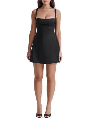 House Of Cb Kara Quartz Cocktail Mini Dress - Black