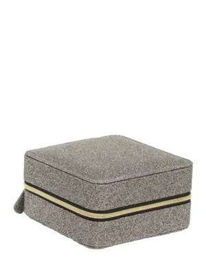 Nordstrom Square Zip Jewelry Box Black Multi Glitter