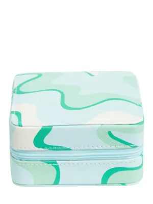 Nordstrom Square Zip Jewelry Box Cool Multi- Swirl