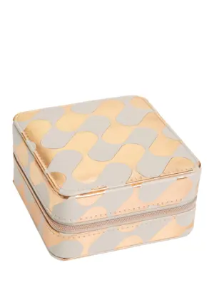 Nordstrom Square Zip Jewelry Box Rose Goldrey