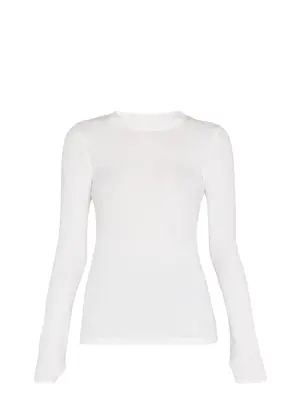 Splits59 Splits59 Louise Rib Long-Sleeve Top White