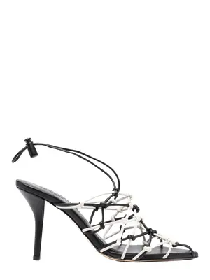 GIABORGHINI Strappy Pointed 100mm Pumps - Black