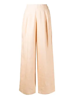 Faithfull The Brand Wide-leg Pleated Trousers - Brown
