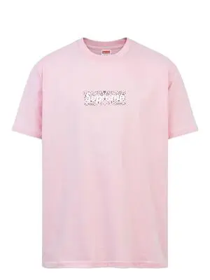Supreme Bandana Box Logo Crew Neck T-shirt Pink