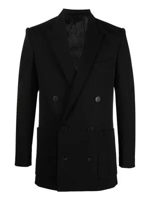 Balmain Double-breasted Wool Blazer - Black