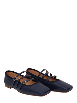 MANSUR GAVRIEL Square Toe Mary Jane Dark Navy