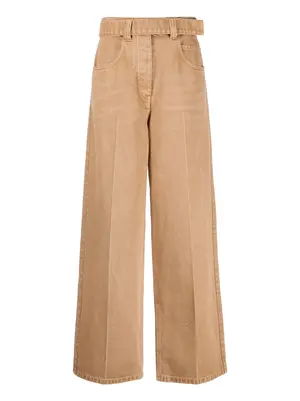 Alexander Wang Belted Wide-leg Jeans - Brown