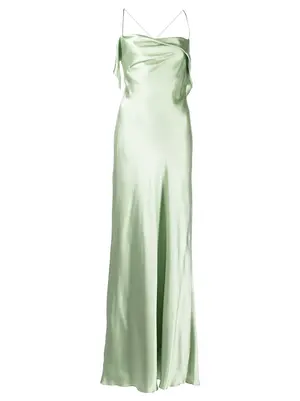 Michelle Mason Bias-cut Gown - Green