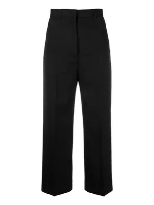 Acne Studios Cropped Straight-leg Trousers - Black