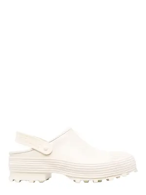 Camper Leather Chunky Mules - White