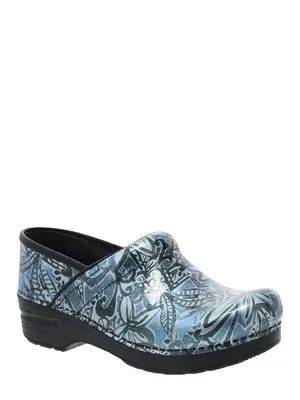 Dansko Professional Clog Denim Floral Patent