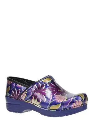 Dansko Professional Clog Indigo Floral Patent