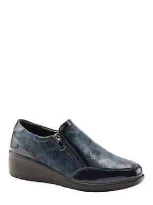 SPRING STEP SHOES Concha Wedge Sneakers - Navy