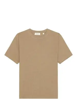 FRAME Frame Logo Tee In Blue Latte Brown