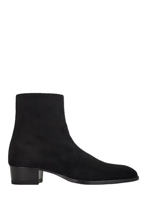 Saint Laurent Wyatt Zipped Boot - Noir