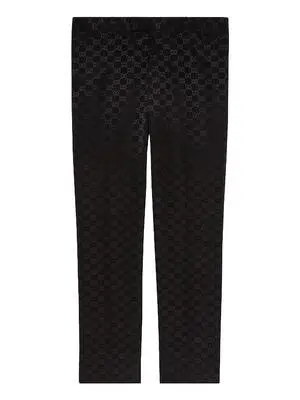 Gucci Gg Cotton Viscose Formal Pant - Black