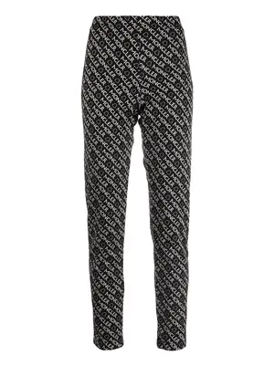 Moncler Logo-print Jersey Trousers - Black