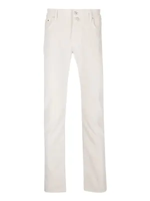 Jacob Cohen Mid-rise Straight-leg Trousers - Neutrals
