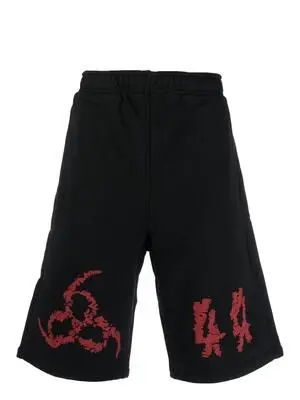 44 LABEL GROUP Logo-print Bermuda Shorts - Black