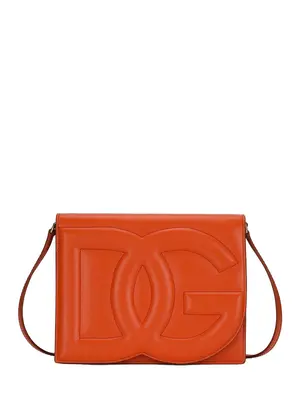 Dolce & Gabbana Dg Logo Leather Cross Body Bag - Orange