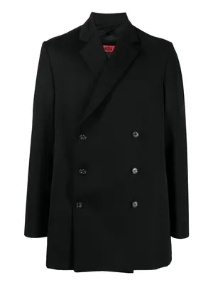 424 Double-breasted Wool Coat - Black